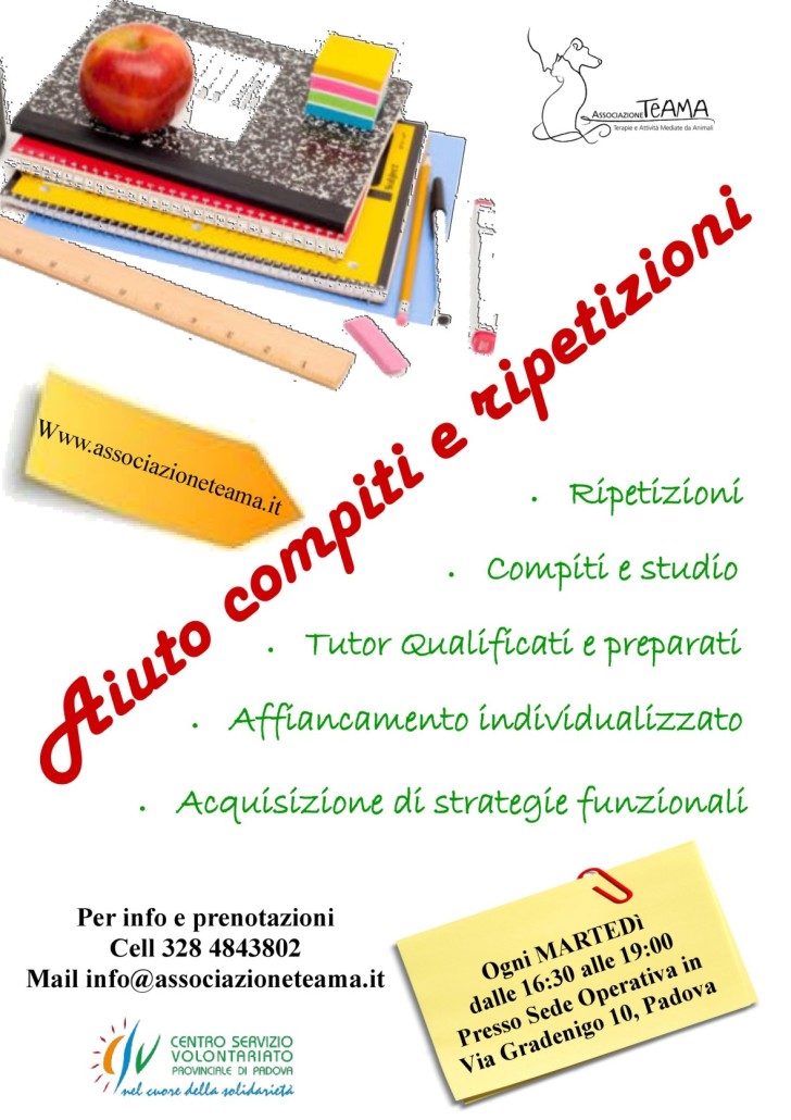 Aiuto Compiti e Ripetizioni - Associazione TeAMA